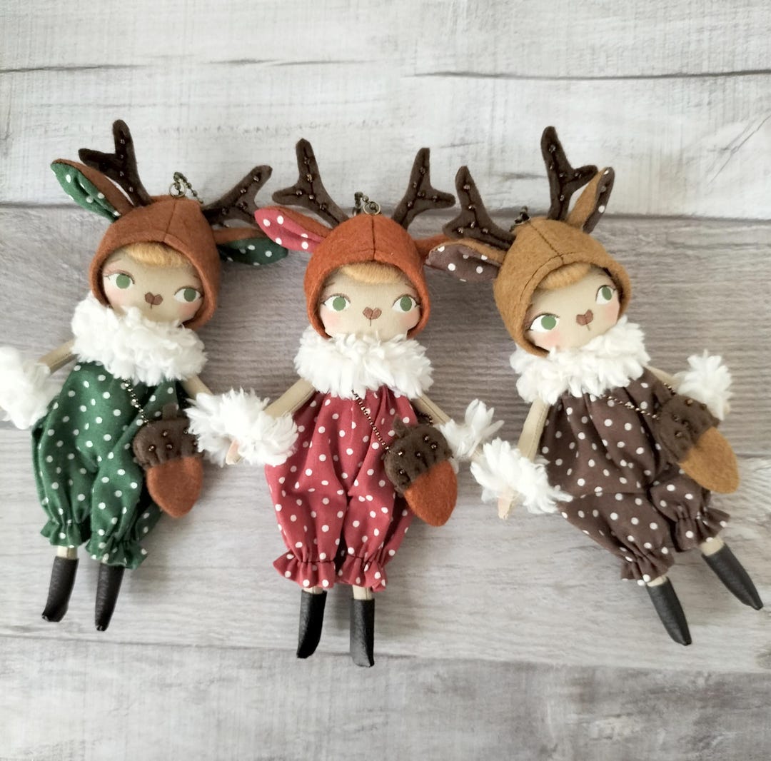 Handmade Charm Deer Doll Polka Dots - Etsy
