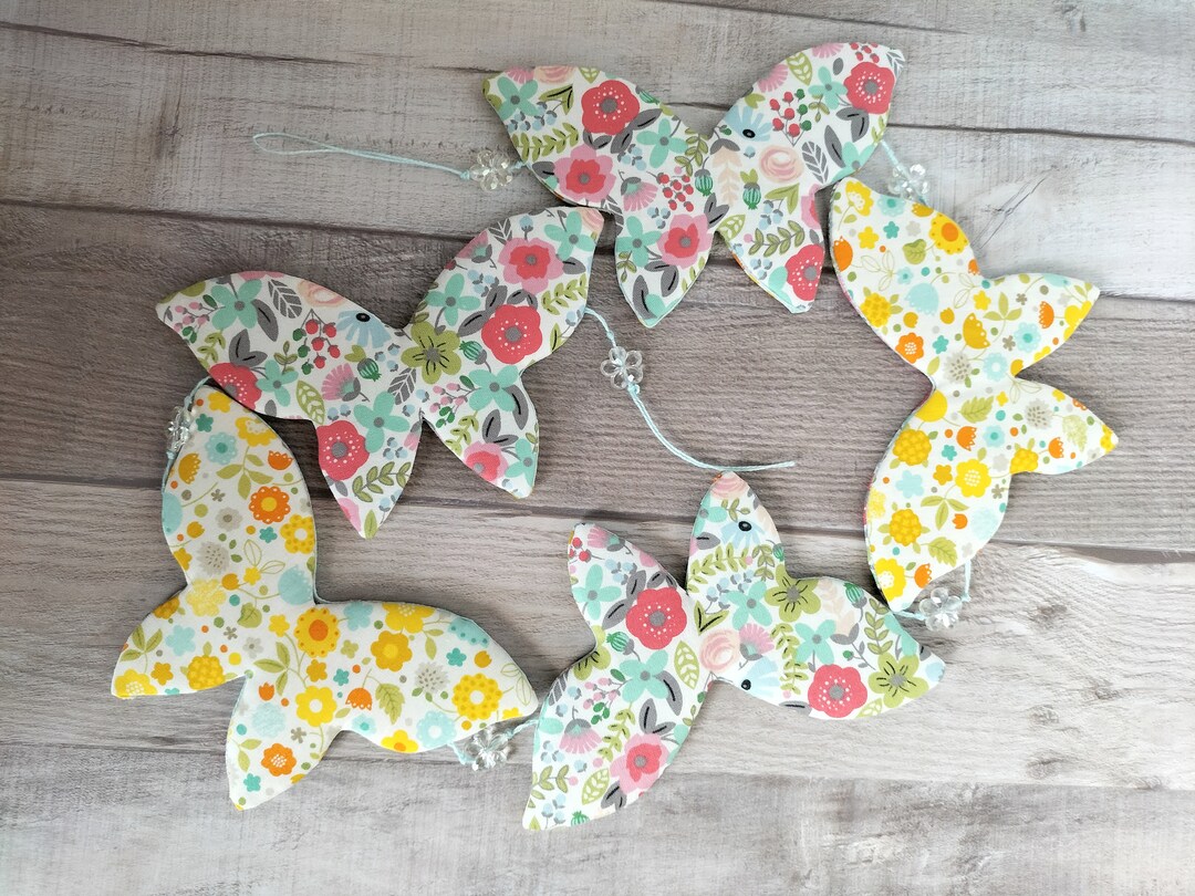 Garland Bird and Butterfly Handmade Sakura - Etsy