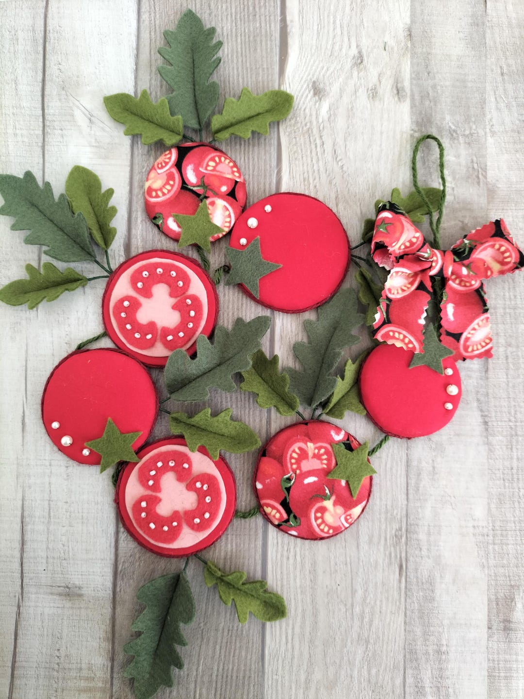 Garland Tomato Handmade, Wall Decoration - Etsy
