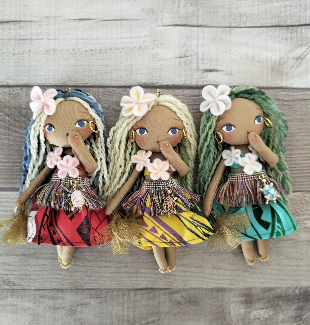Handmade Charm Doll Hula Girl Hawaiian - Etsy