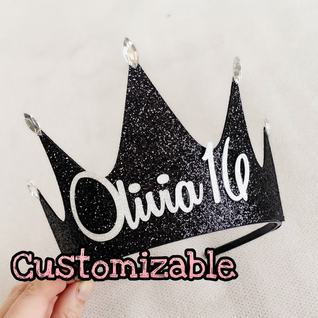 Wednesday Addams Crown,wednesday Birthday Crown,customizable Name Tiara ...