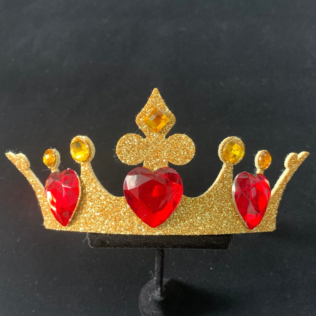 Queen of Hearts Crown Set,red Heart Crown,alice in Wonderland,hearts ...