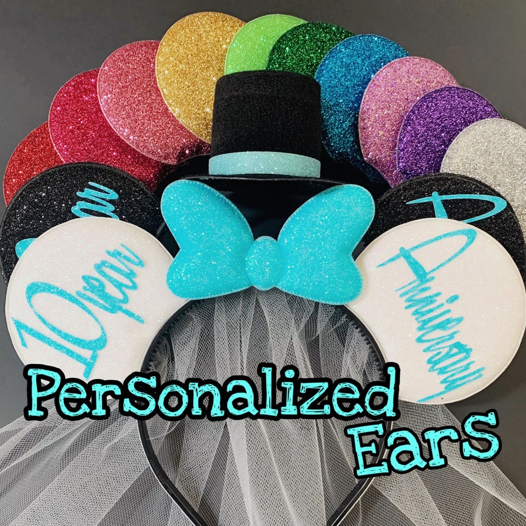 Bride & Groom Ears,bride Minnie Ear,wedding Minnie Ear,disney Honeymoon ...