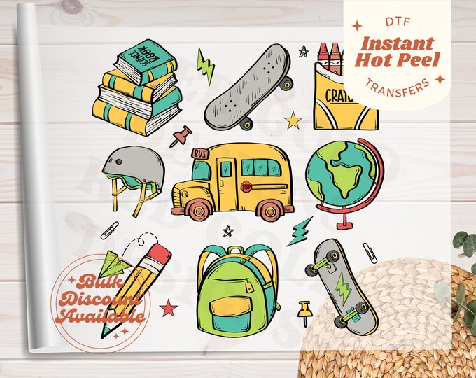 Back to School Dtf Ready to Press 2024, First Day of School Ready to ...