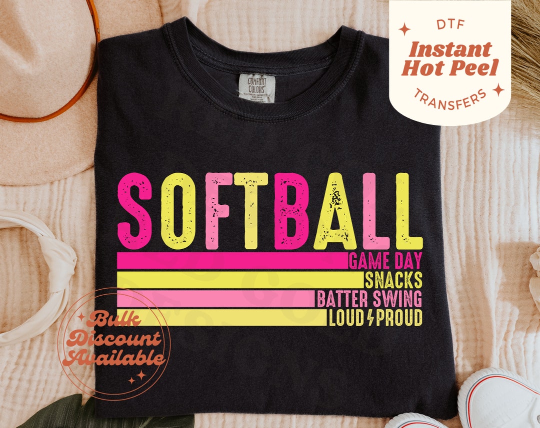 Ready to Press DTF Transfers Softball Game Day Snacks Iron on Transfers ...