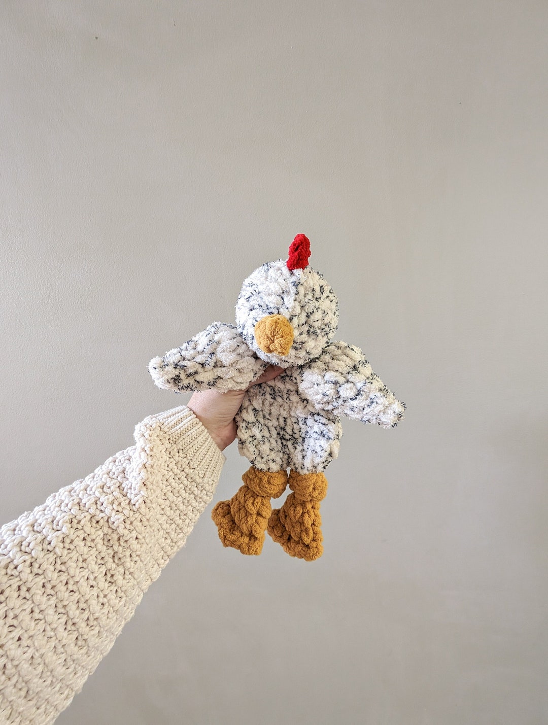 Handmade Chicken Stuffed Animal Plush Crochet Chick Chicken Stuffie ...