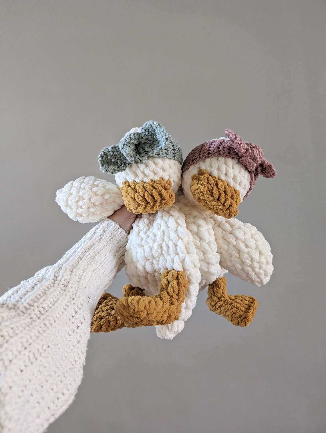 Custom Handmade Duck Stuffed Animal Plush Crochet Duck Della Duck ...