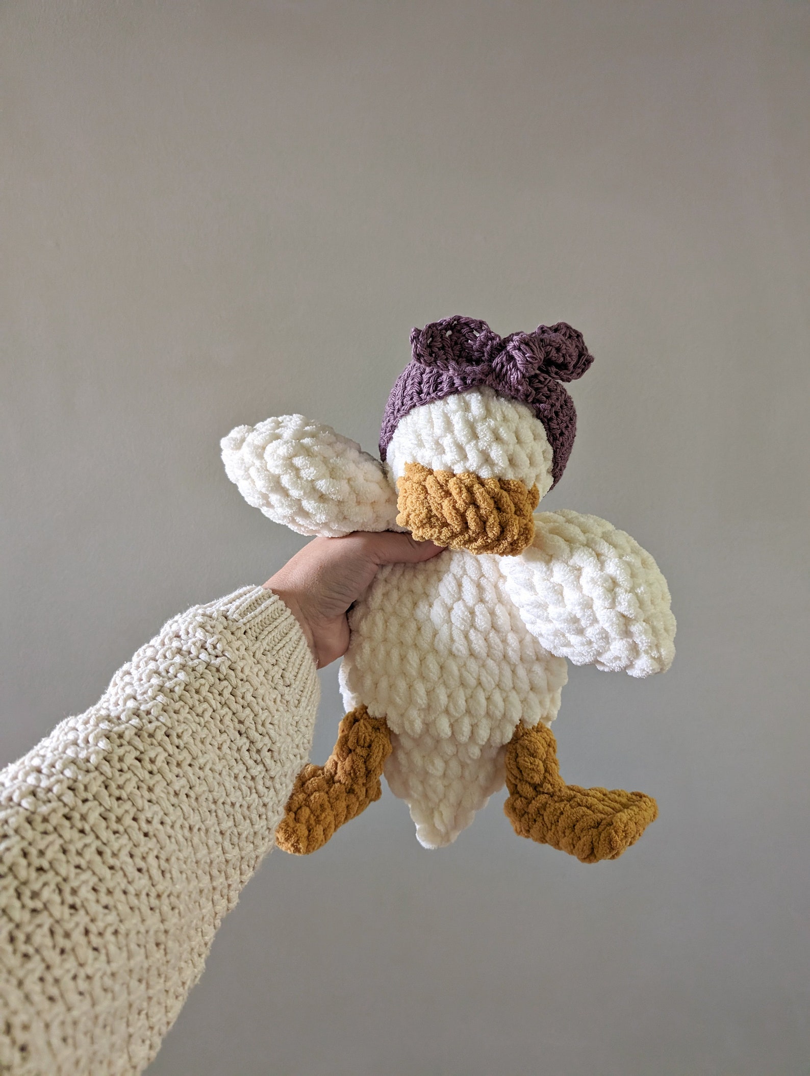 Custom Handmade Duck Stuffed Animal Plush Crochet Duck Della Duck ...