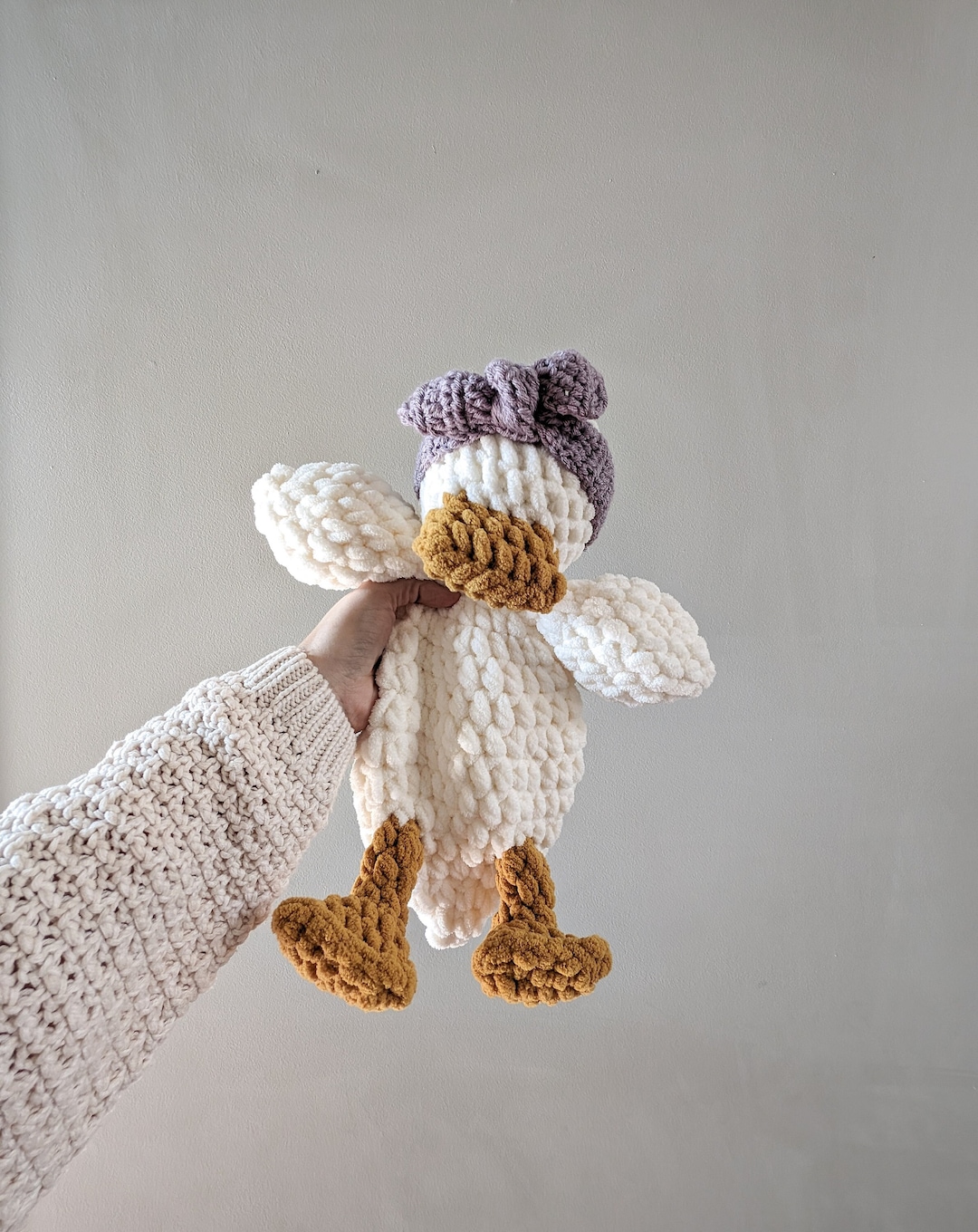 Custom Handmade Duck Stuffed Animal Plush Crochet Duck Della Duck ...