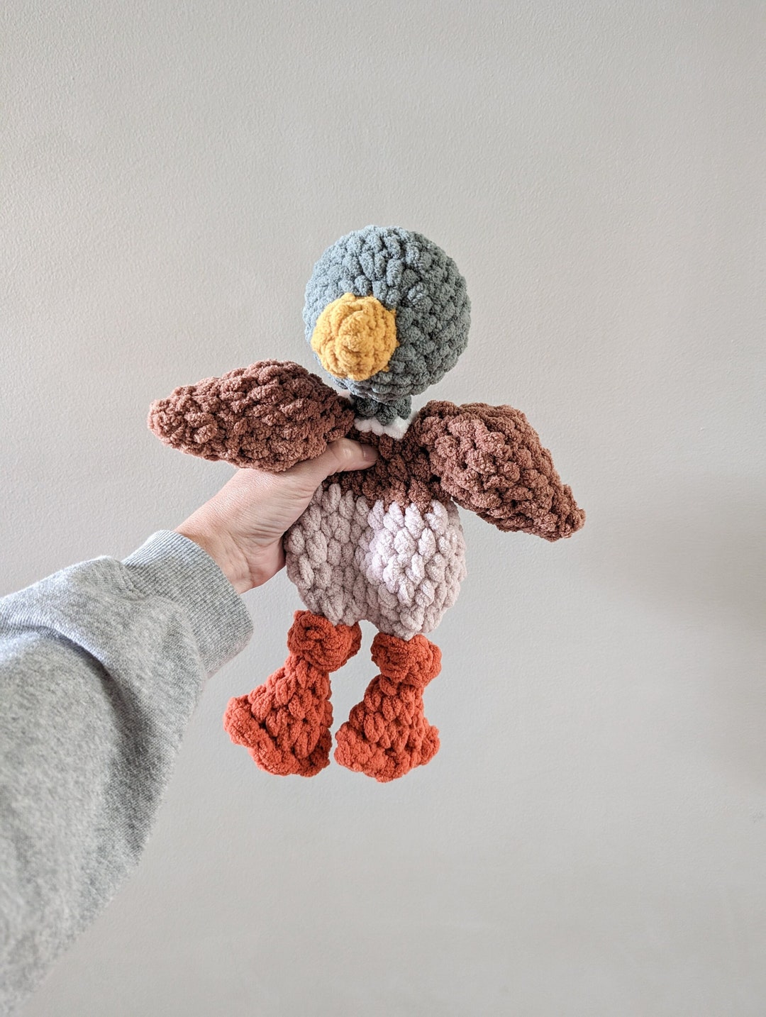 Handmade Mallard Duck Stuffed Animal Mallard Duck Stuffie Handmade ...