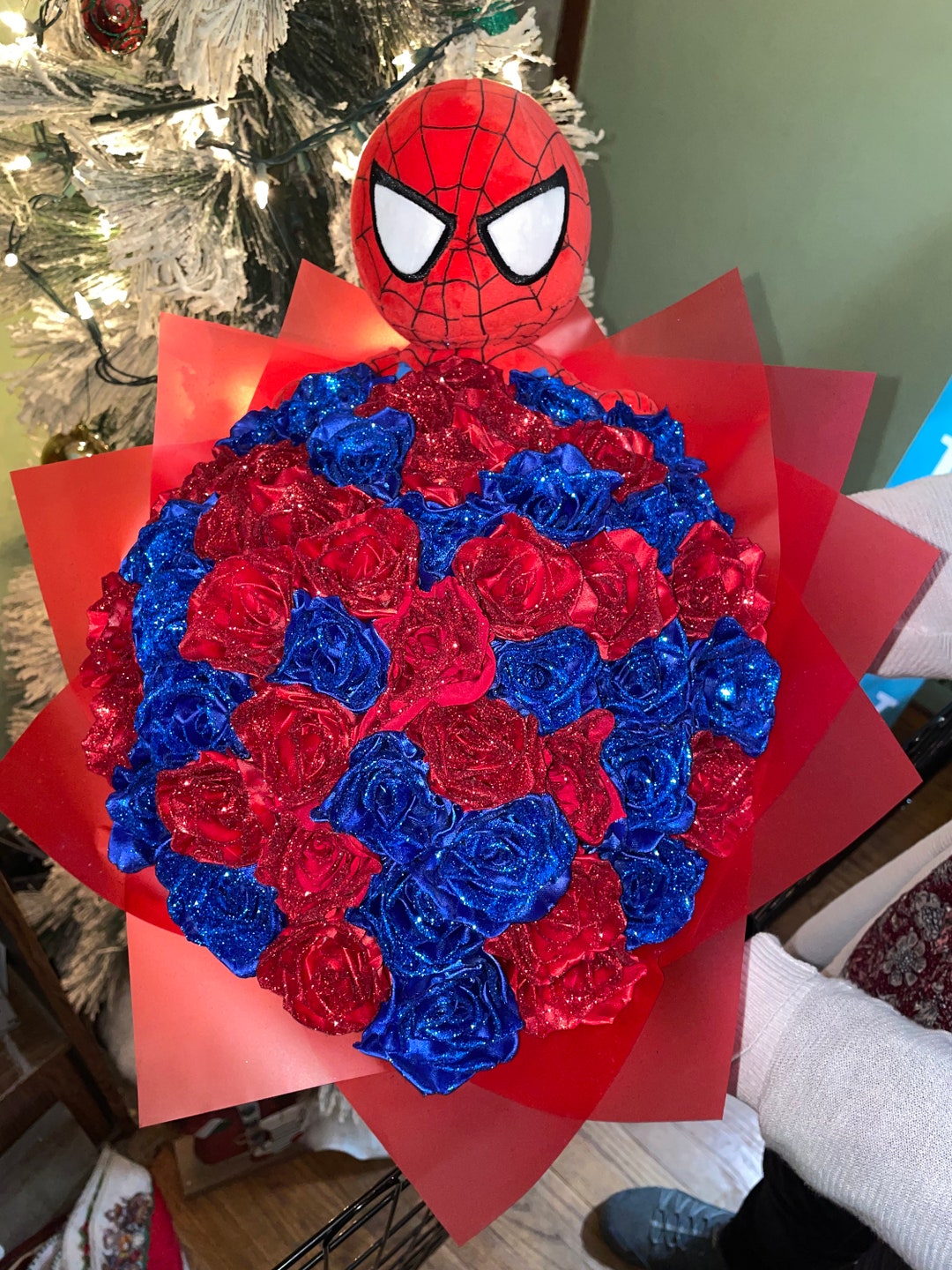 50 Glitter Spider-man Eternal Rose Bouquet - Etsy Australia