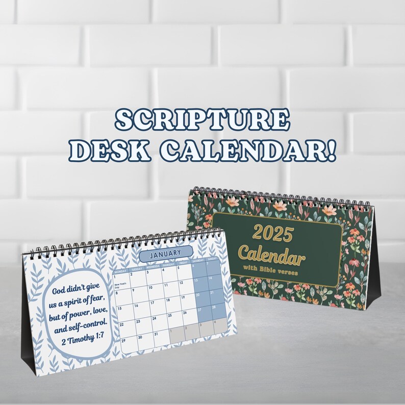 2025 Bible Verse Calendar, Christian Scripture Calendar, Monthly Flip ...