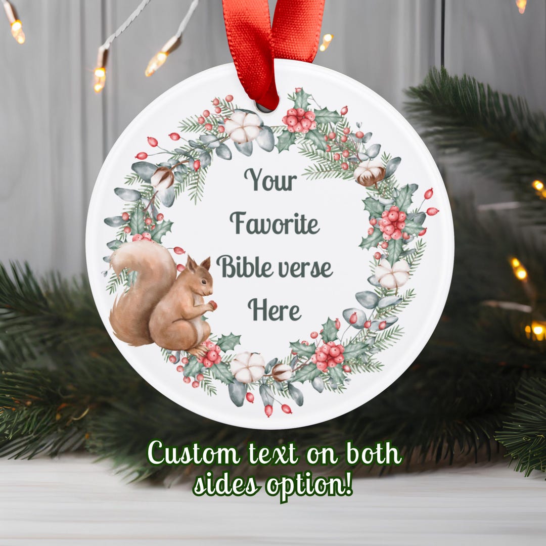Personalized Bible Verse Ornament Custom Christian Christmas Gift ...