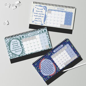 2025 Bible Verse Calendar, Christian Scripture Calendar, Monthly Flip ...
