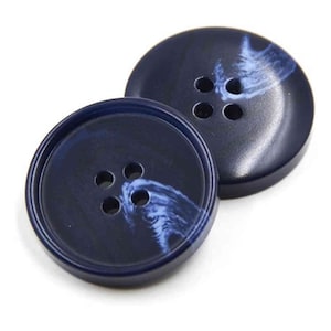 Navy Blue Horn Effect 4 Hole Rim Buttons 15mm 18mm 21mm 23mm and 25.5mm - Etsy