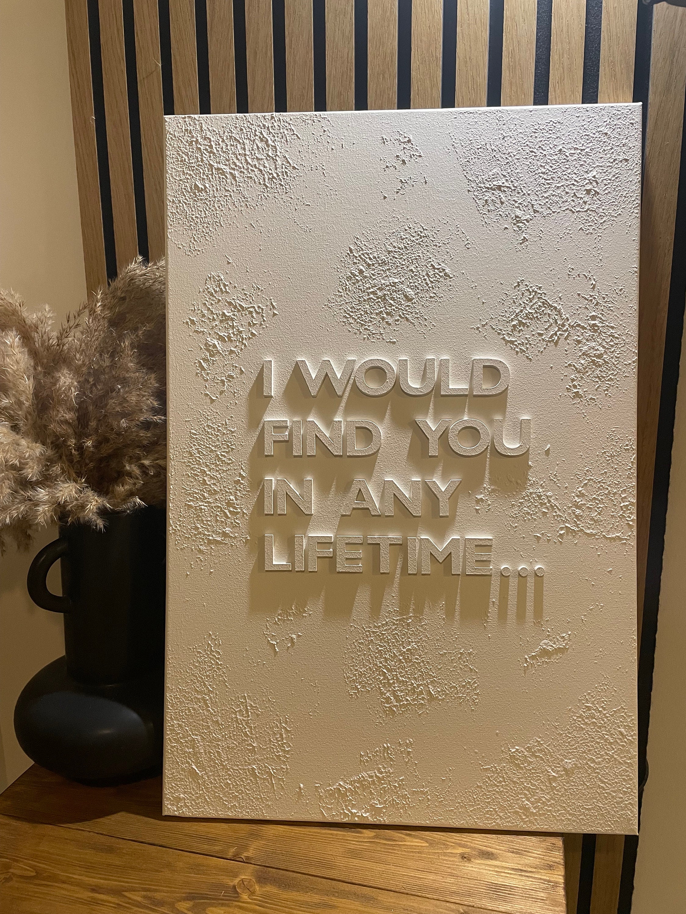 A2 3D Textured I Would Find You in Any Lifetime Wall Canvas - Etsy UK