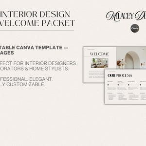 Interior Design Welcome Packet Template | Canva Editable - Etsy