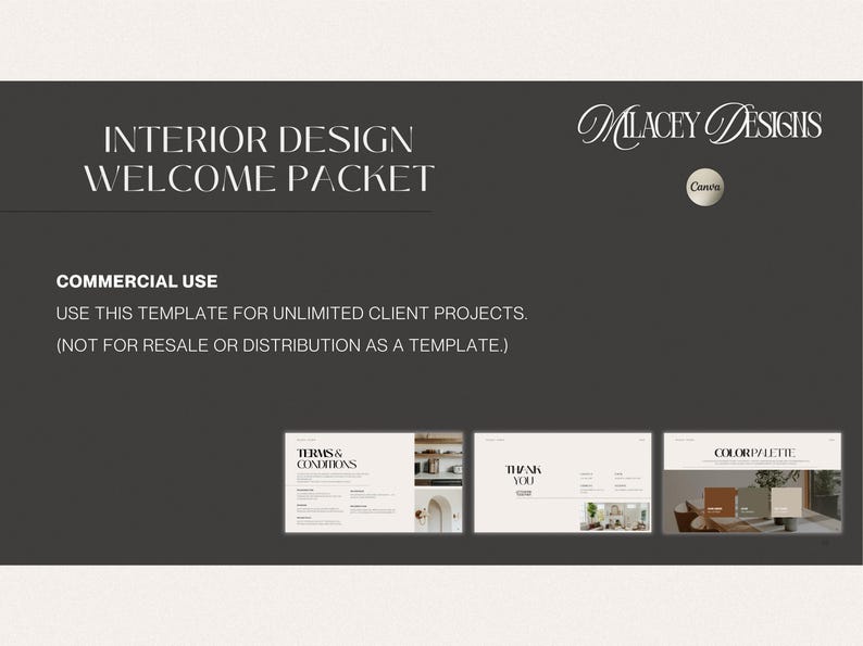 Interior Design Welcome Packet Template | Canva Editable - Etsy