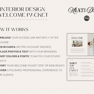 Interior Design Welcome Packet Template | Canva Editable - Etsy