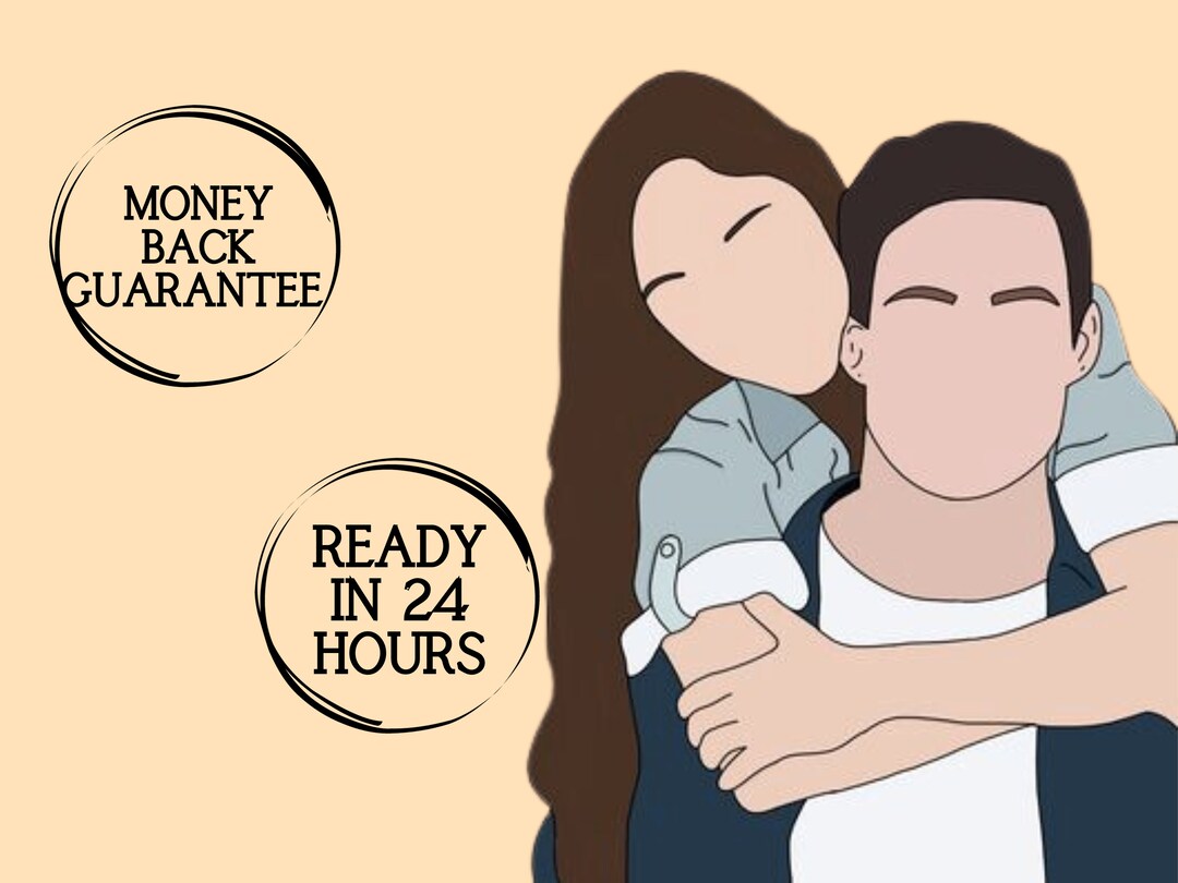 Faceless Portrait Print, Personalized Artwork, Custom Illustration ...