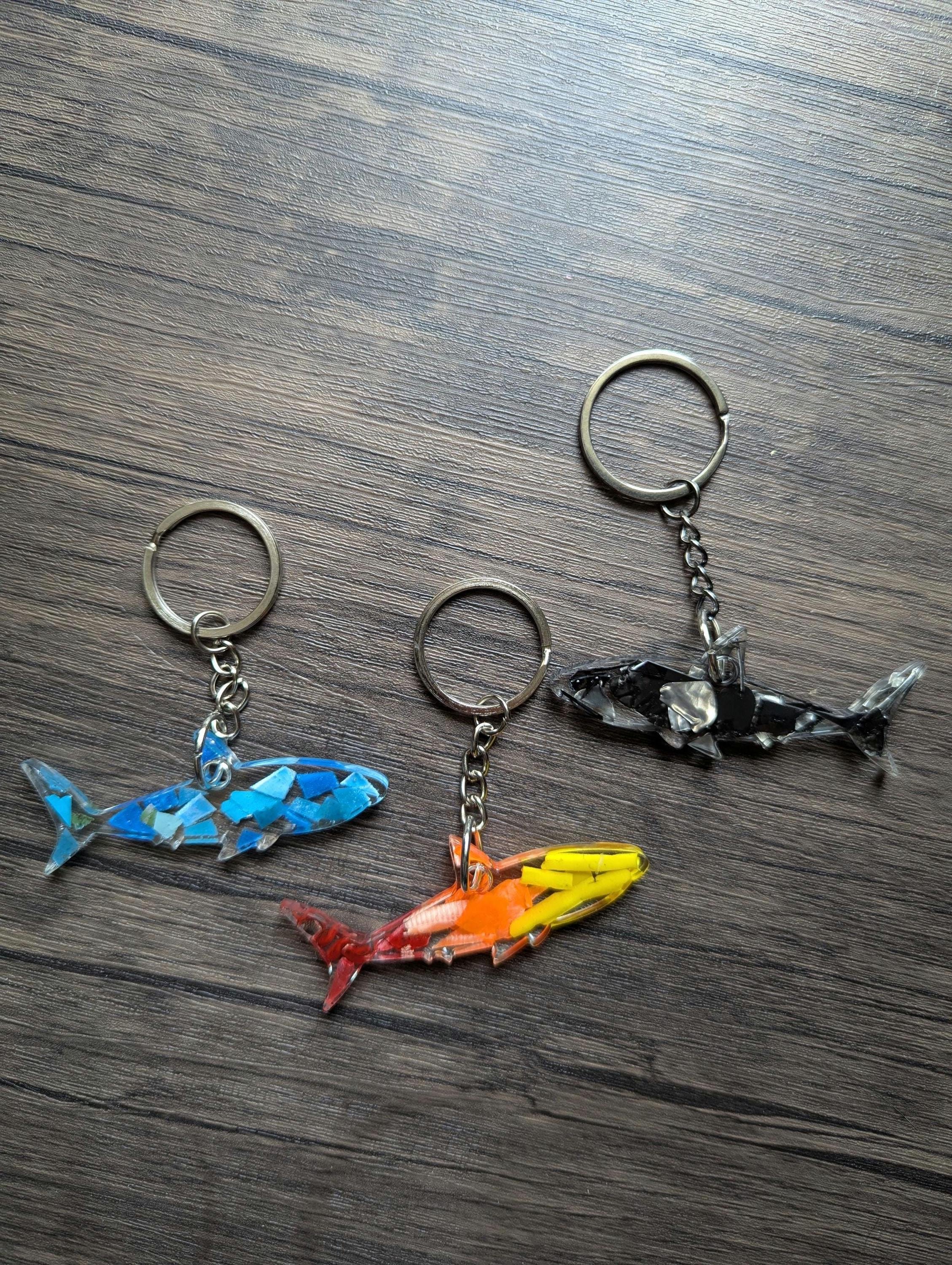 Recycled Beach Plastic Shark Keychain | Ocean Plastic | Sustainable ...