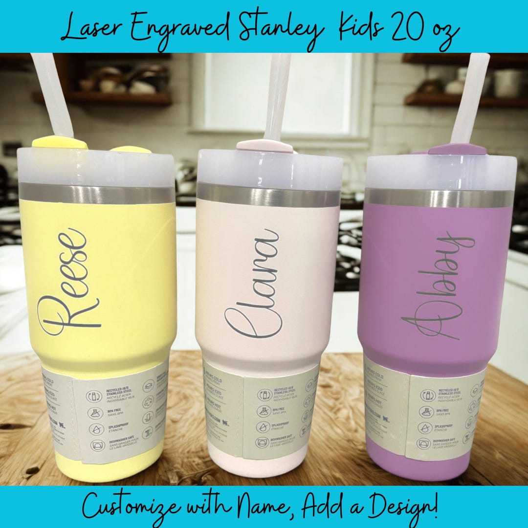 Personalized Kids Stanley 20 Oz/14 Oz Cup: Birth Flower Engraved ...