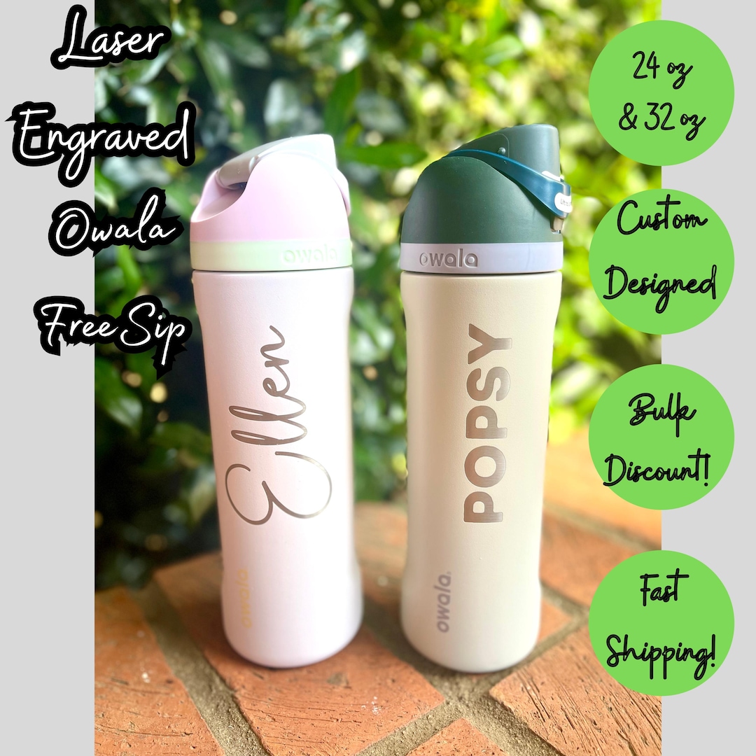 Custom Laser Engraved Freesip Owala Water Bottle: 24 Oz Owala - Etsy