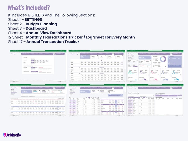 Pastel Budget Template: Annual & Monthly Excel Tracker - Etsy