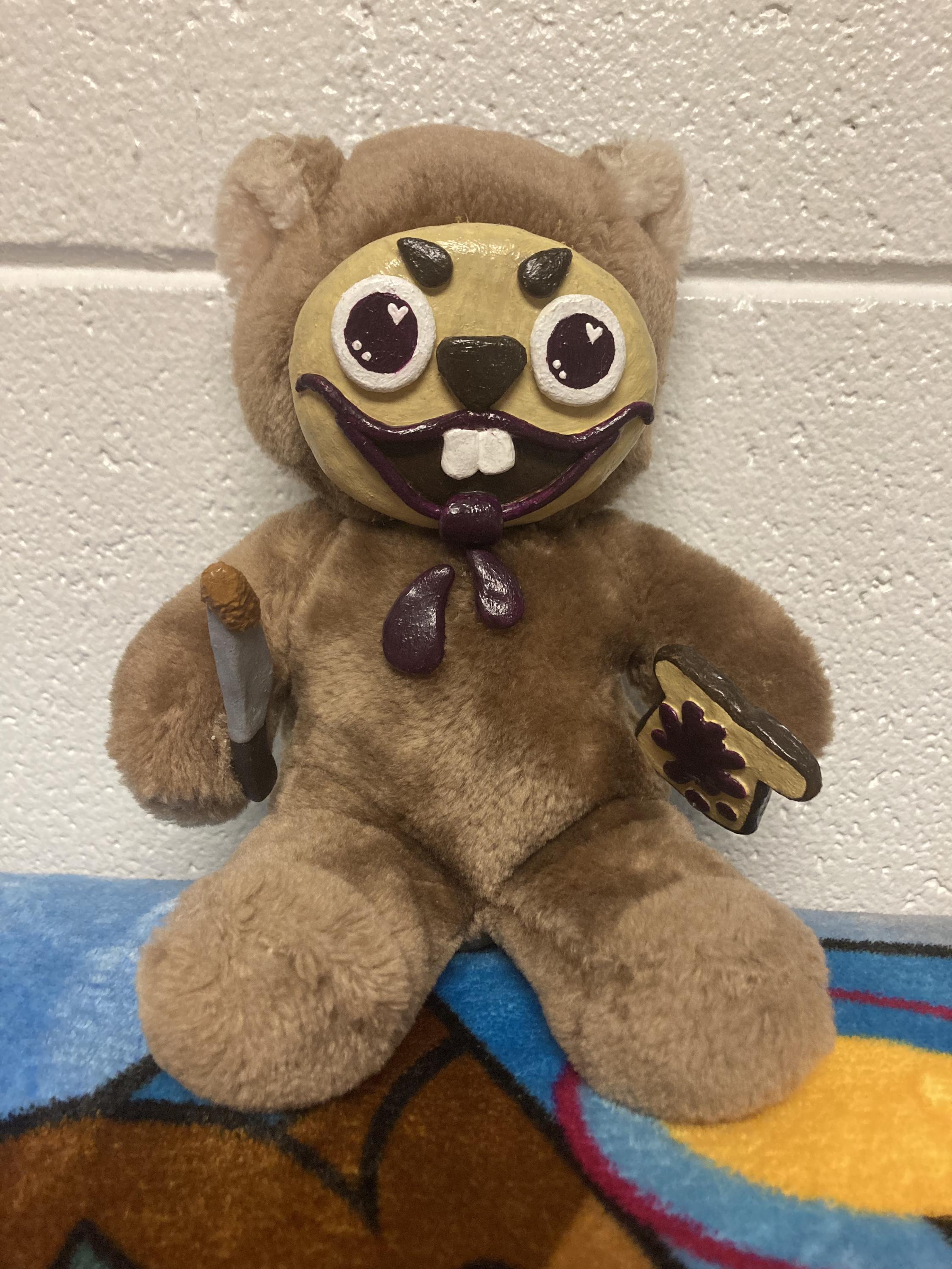 Pee Bee Jay the Bear, Clay Face Plush, Upcycled Plush, Ooak, Teddy Bear ...