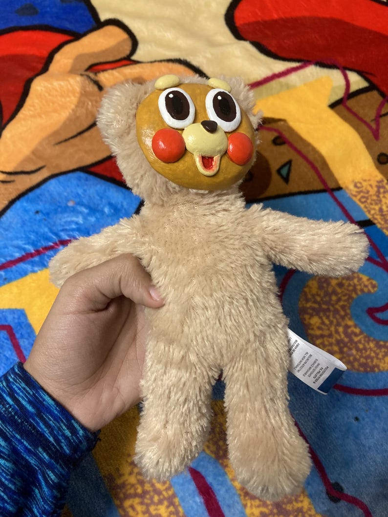 Toby the Bear, Clay Face Plush, Upcycled Plush, Ooak, Teddy Bear - Etsy