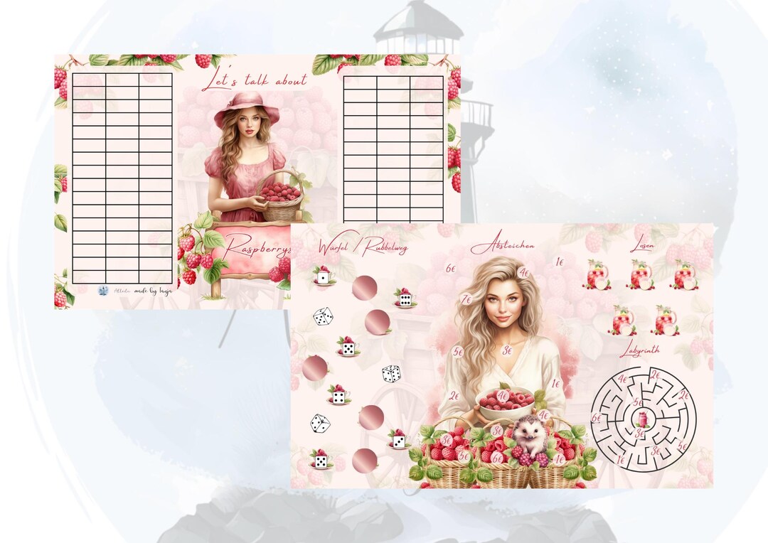 Let's Talk About Raspberries / Challenge / Sparchallenge - Etsy