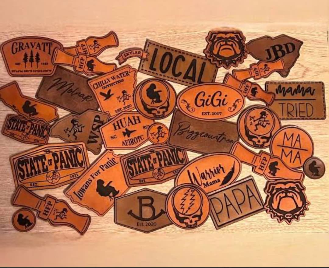 100% Genuine Leather Custom Hat Patches - Etsy