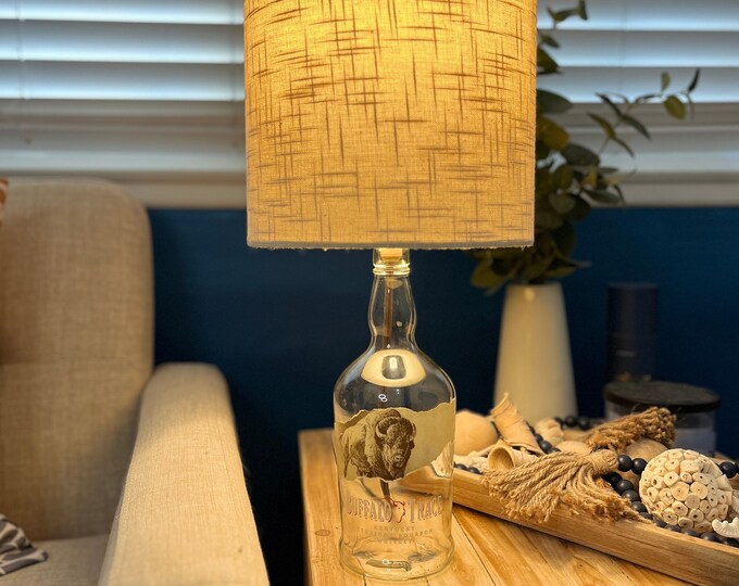 1L Buffalo Trace Kentucky Bourbon Whiskey Table Lamp, Desk Accent Light ...