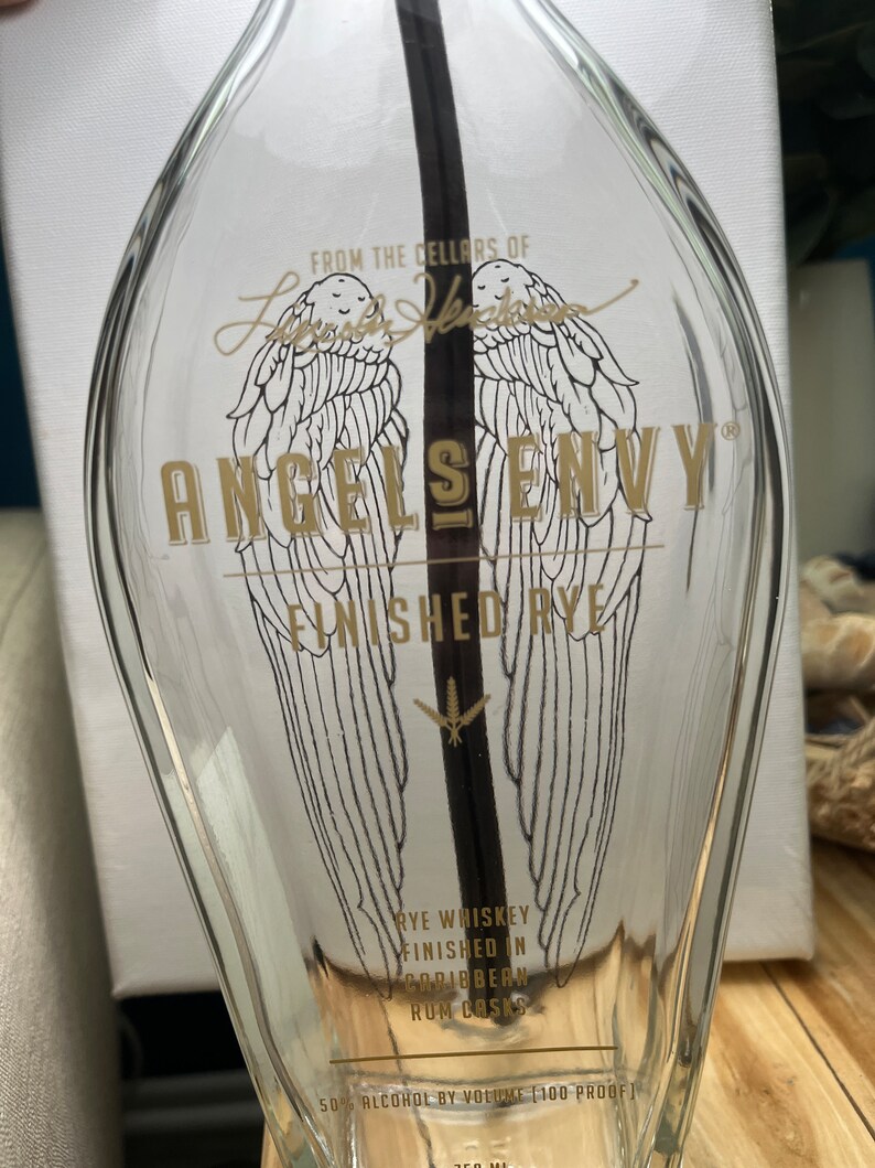 Angel's Envy Rye Whiskey Bottle Table Lamp, Desk Accent Light, Home Bar ...