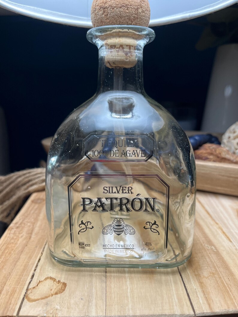 Patron Tequila Bottle Table Lamp, Light, Home Bar Decor, Man Cave Lamp ...