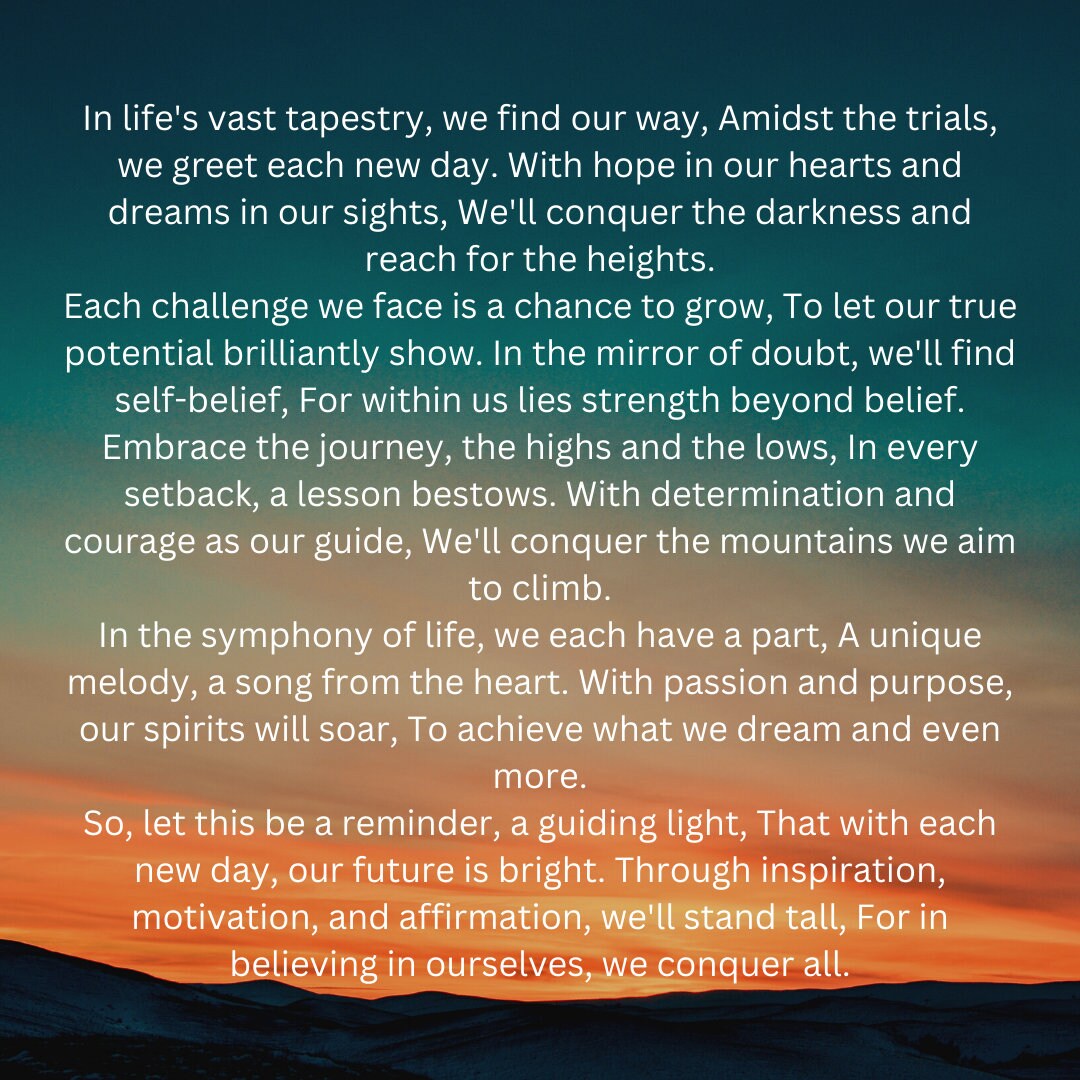 Believe in the Journey: an Inspirational Poem - Etsy