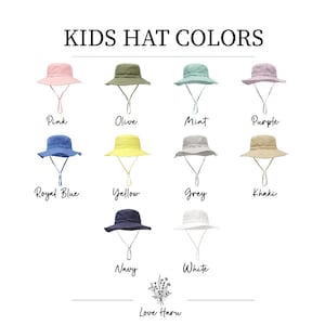 Custom Kids Summer Hat, Embroidered Baby Hat, Personalized Hat, Custom ...