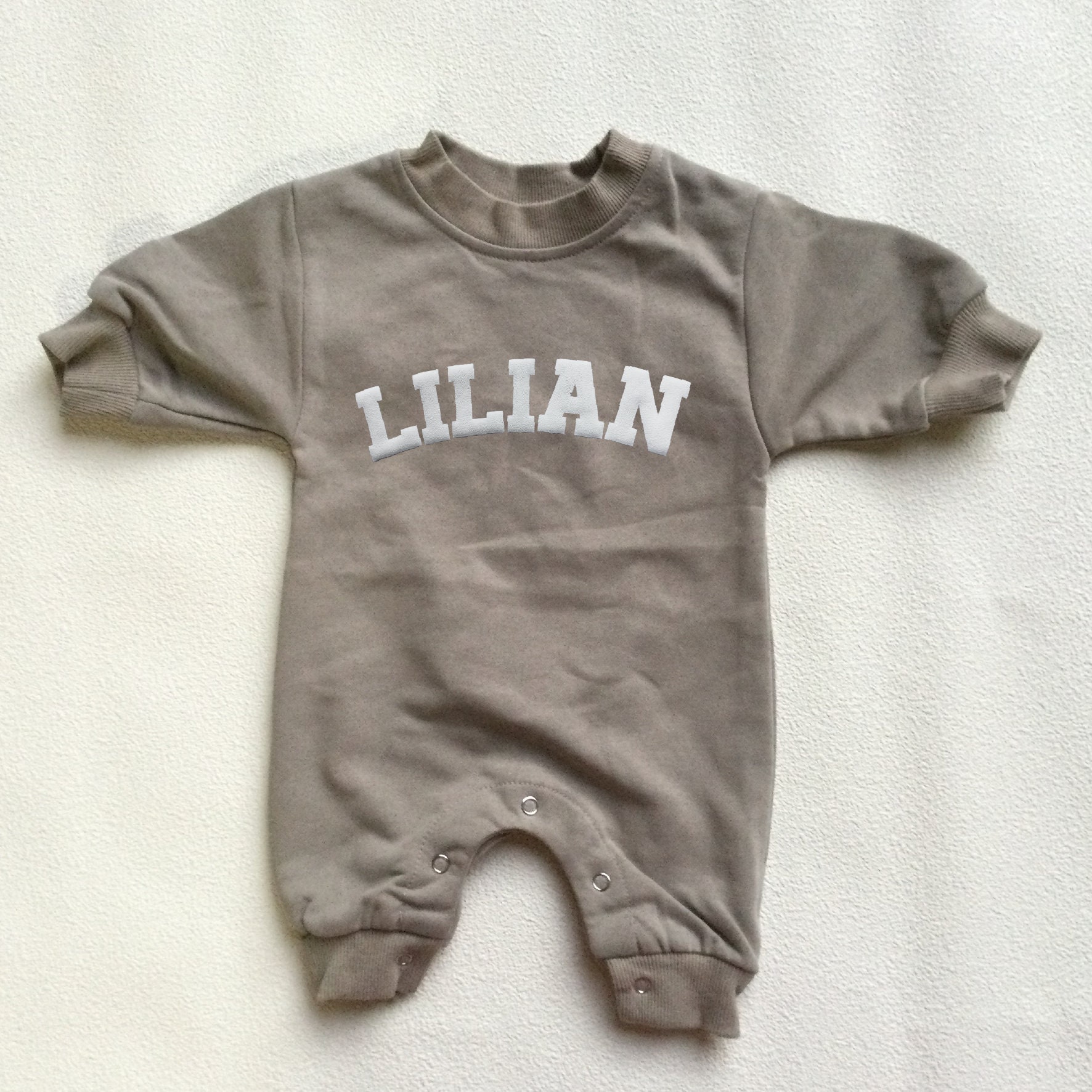 Custom Puff Name Baby Sweatshirt Bodysuit, Personalized Bubble Romper ...