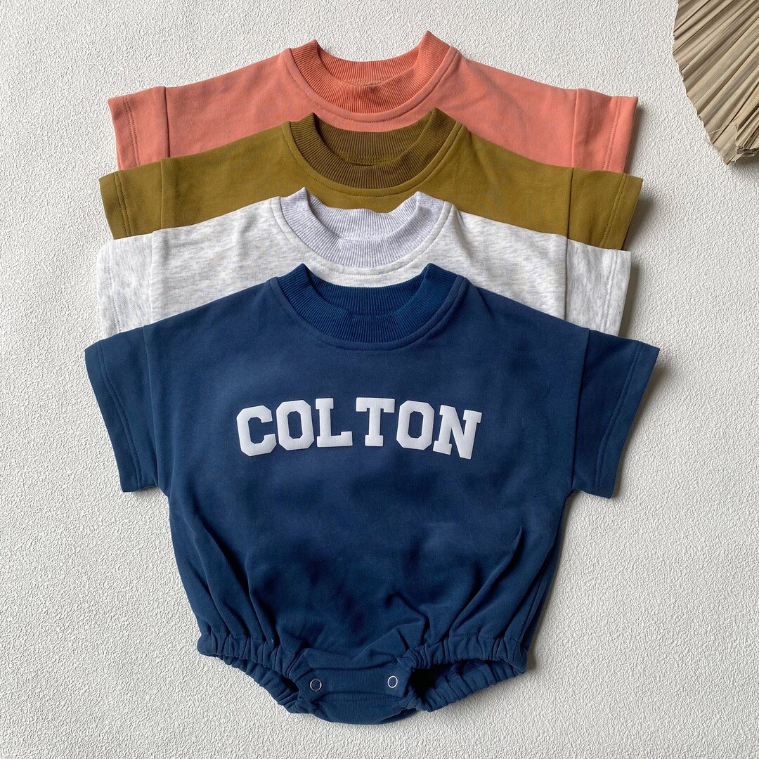 Custom Puff Name Baby Short Sleeve Shirt Bodysuit, Personalized Bubble ...