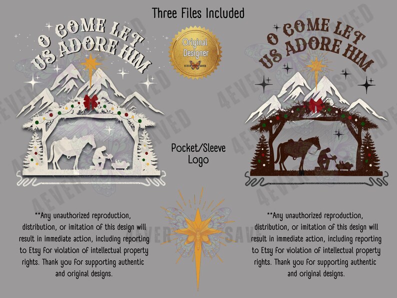 Praying Cowboy Nativity Scene PNG: Western Christmas (digital Download ...