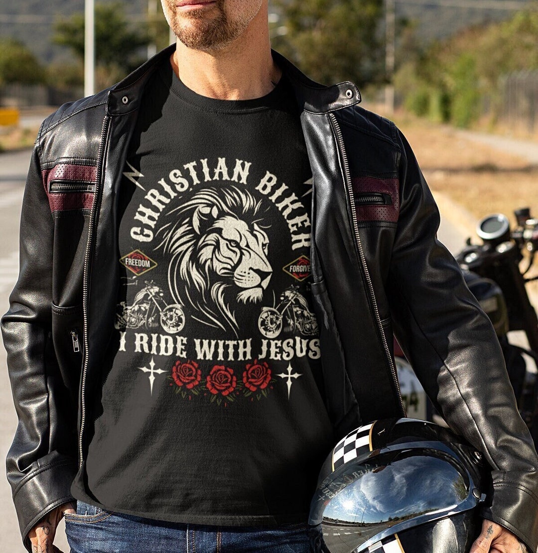 Christian Biker T Shirt for Men Couples Faith Cross Shirt Biker Gift ...