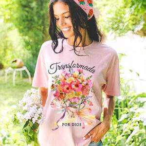 Transformada Por Dios Png: Christian Floral Design (digital Download ...