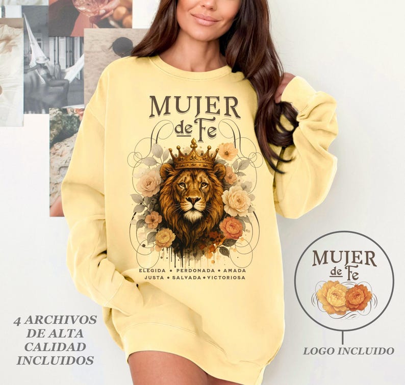 Mujer De Fe PNG: Christian Lion of Judah Digital Art (digital Download ...