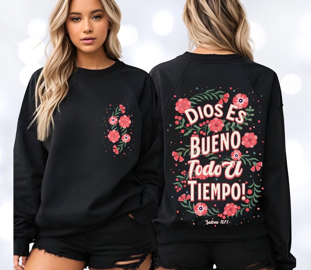 Dios Es Bueno PNG: Spanish Christian Floral Art (digital Download) - Etsy