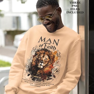 Man of Faith Christian PNG: Jesus Lion of Judah Art (digital Download ...