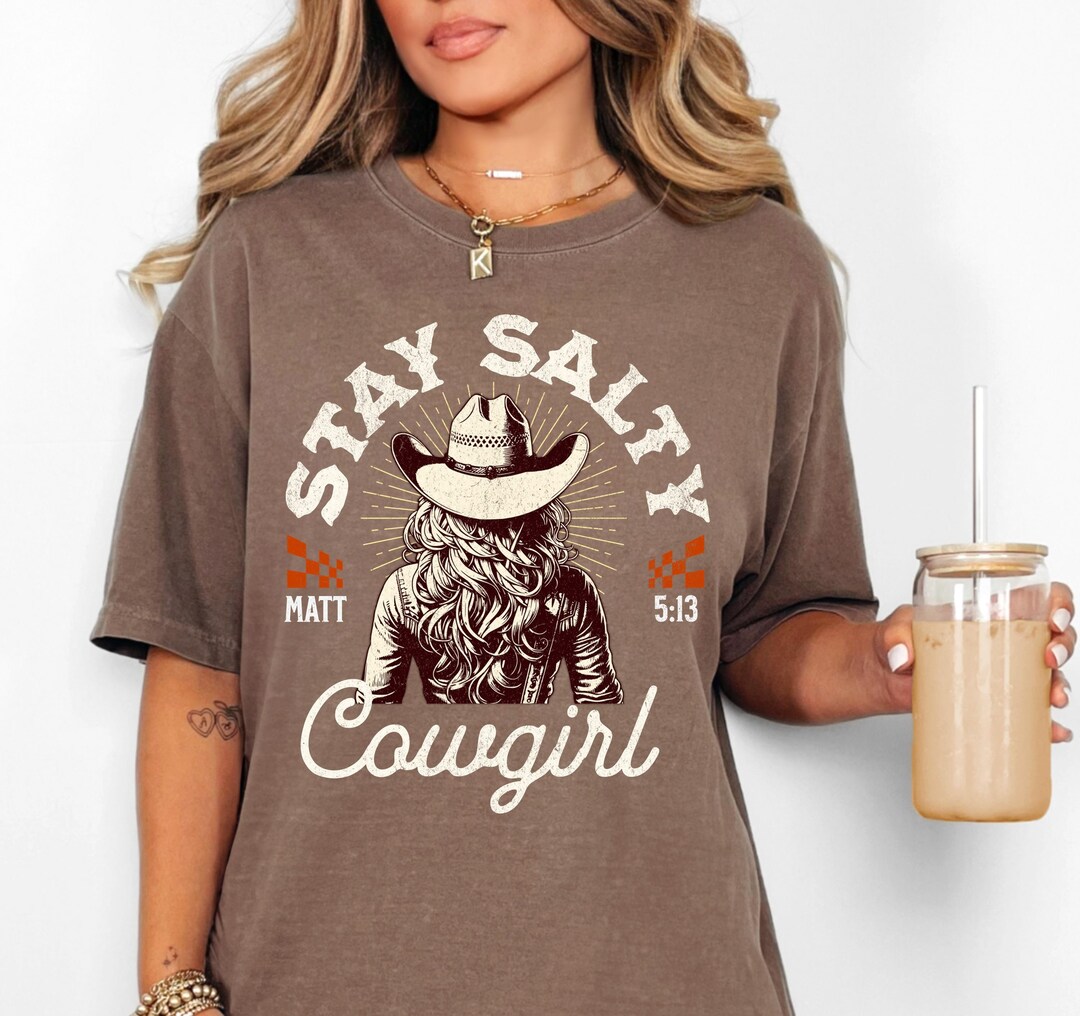 Stay Salty Cowgirl PNG: Christian Western Art (digital Download) - Etsy
