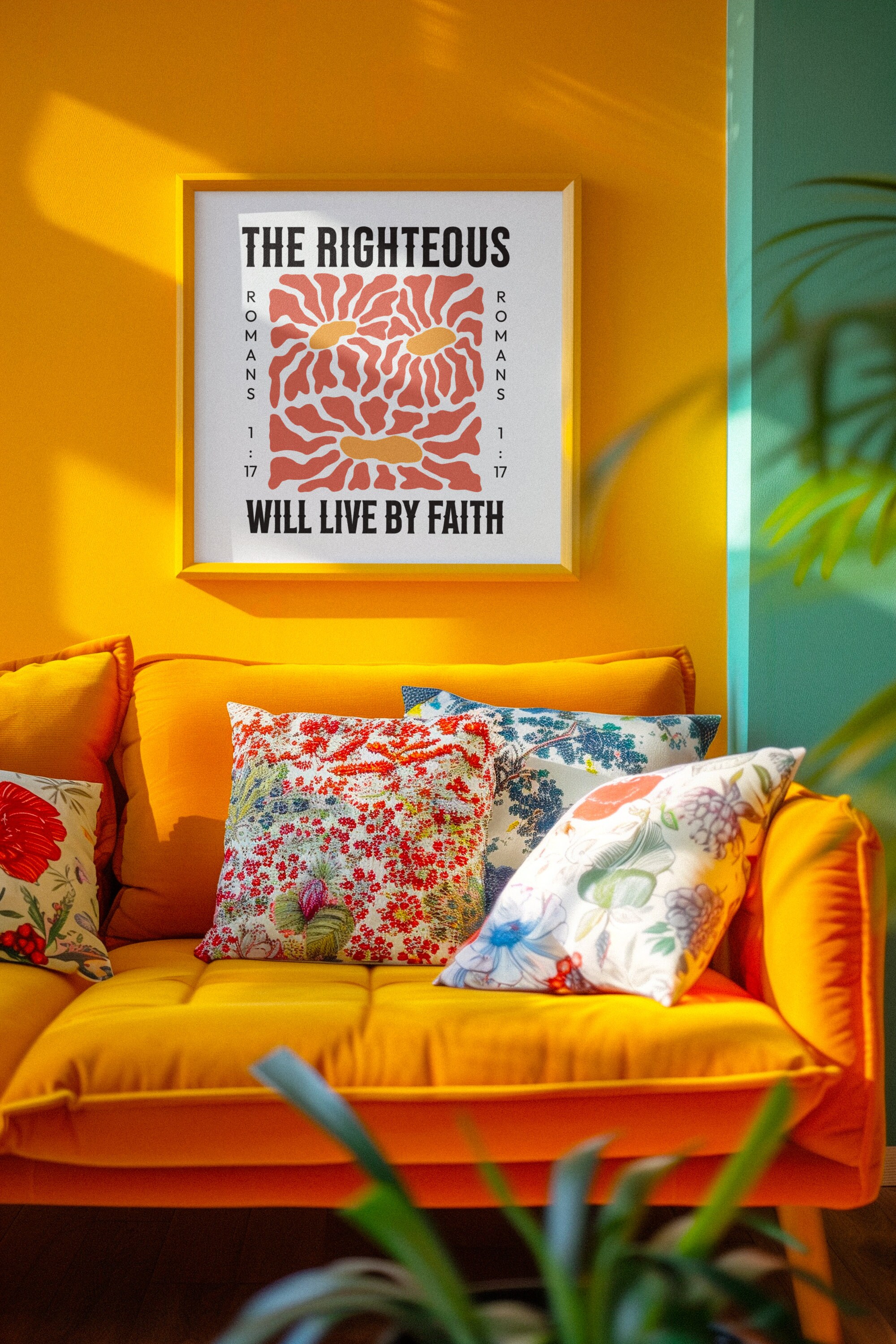 The Righteous Will Live by Faith PNG , Christian Boho, Instant Digital ...
