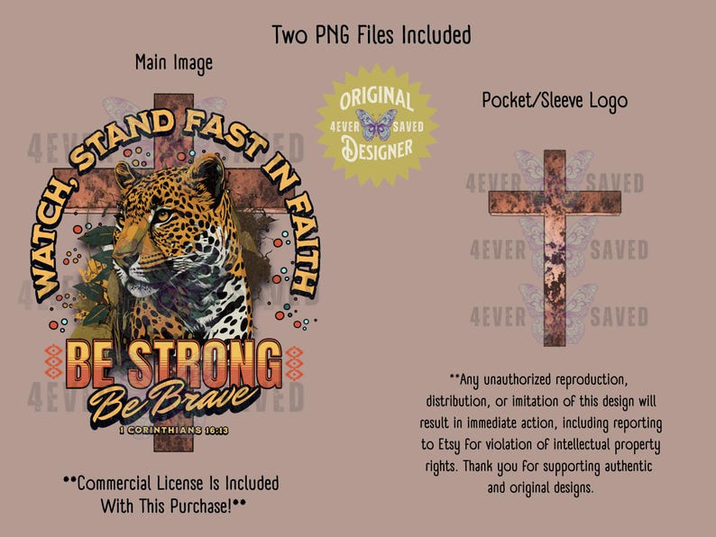 Stand Fast in Faith PNG | Be Strong Be Brave Christian Digital Download ...