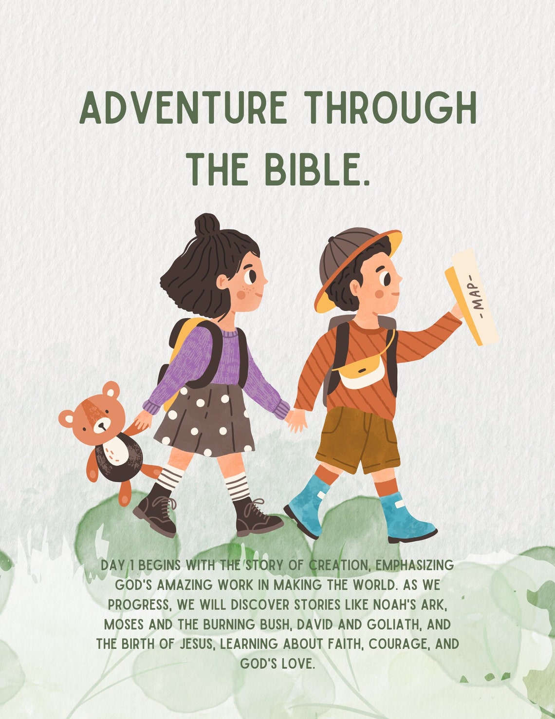 10 Day Kids Bible Adventure Study. Creation, Noah's Ark, Moses and the ...