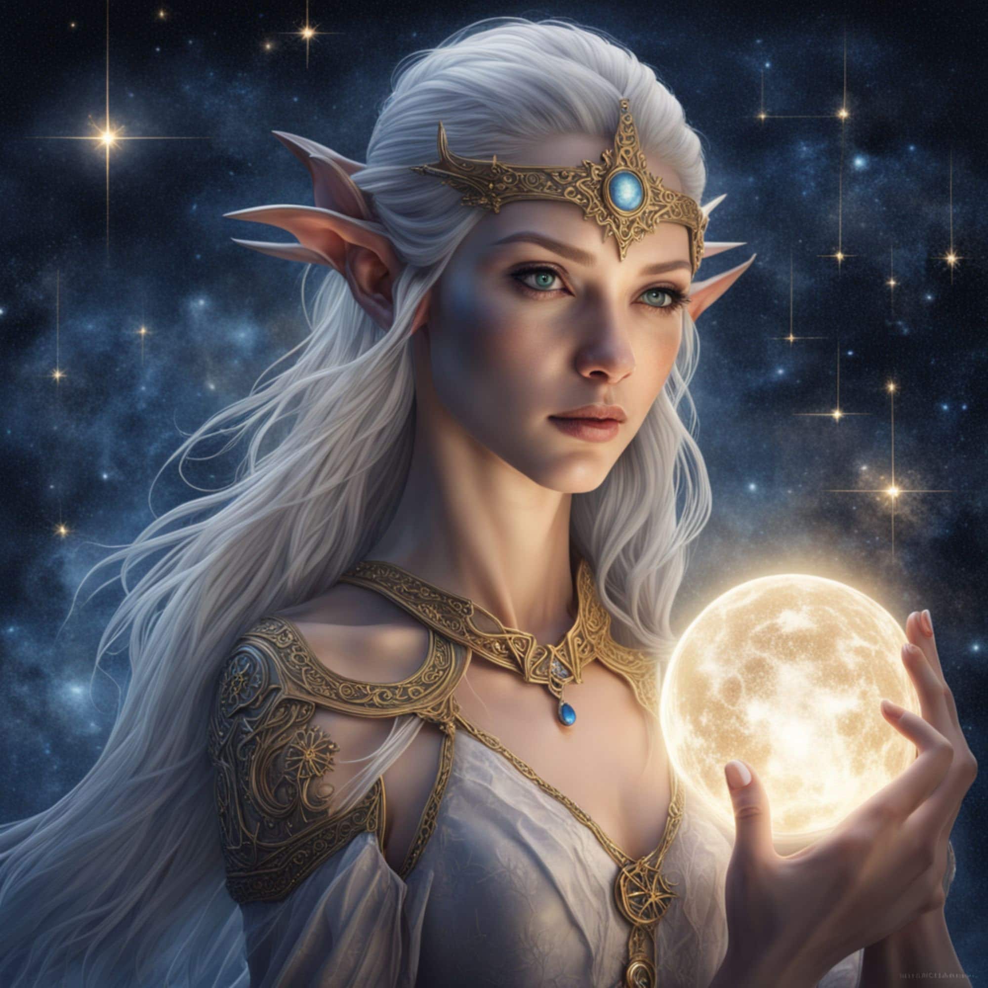 Light Manipulation Luminescent Elves Creating Illusions, Dazzling ...